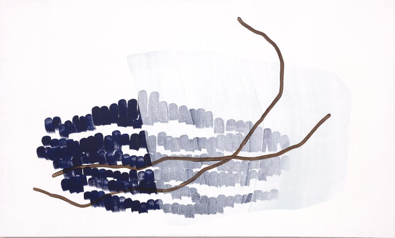 Mel Reese - "Frozen Tracks", contemporary abstract landscape acrylic on ...