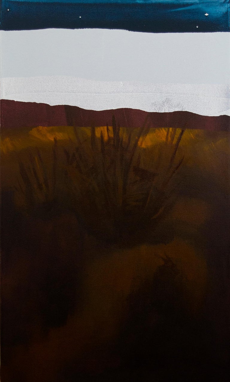 Mel Reese - "Night Walk III", contemporary abstract night landscape in ...