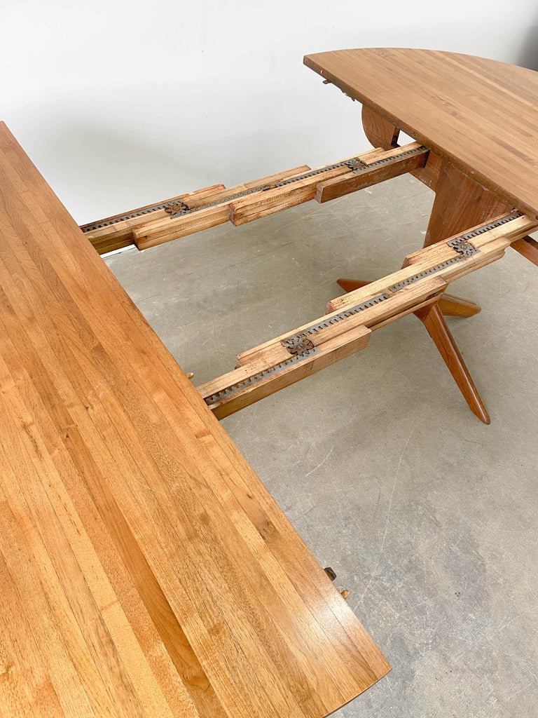 Mel Smiley Large Vintage Expanding Table For Sale at 1stDibs