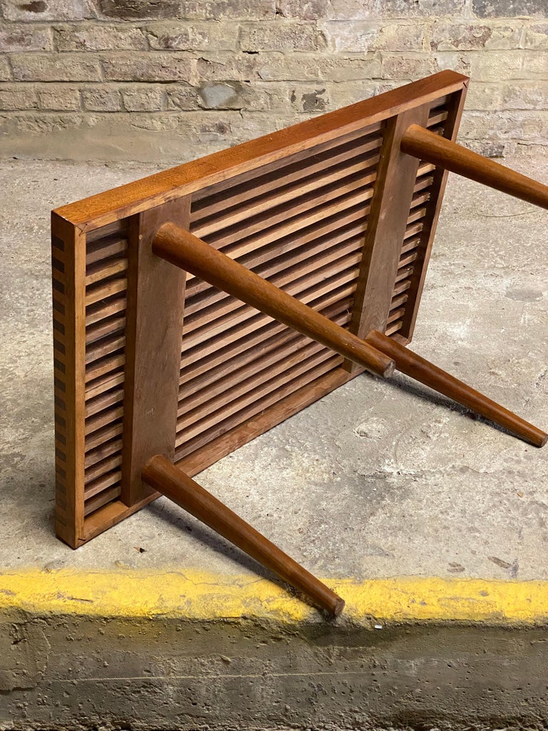 Mel Smilow Walnut Slat Table For Sale at 1stDibs
