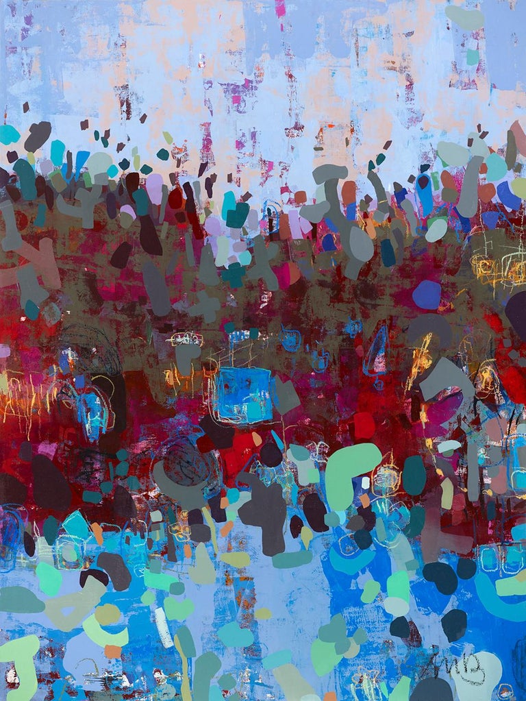 Melanie Berman - Bird Song and Catch a Falling Leaf diptych For Sale at ...