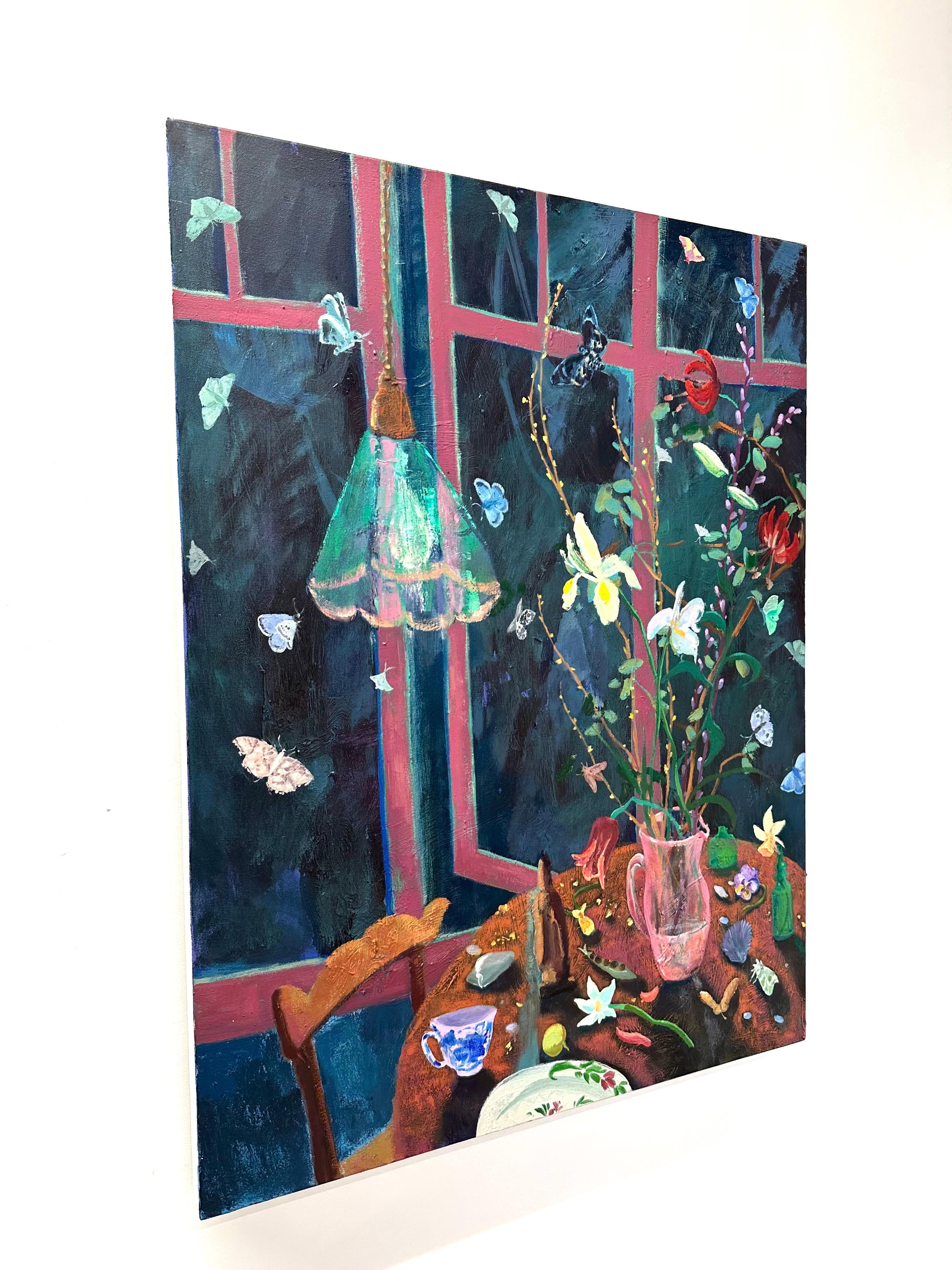 Melanie Parke - Nights Are For Moths - Contemporary Still Life Flowers ...