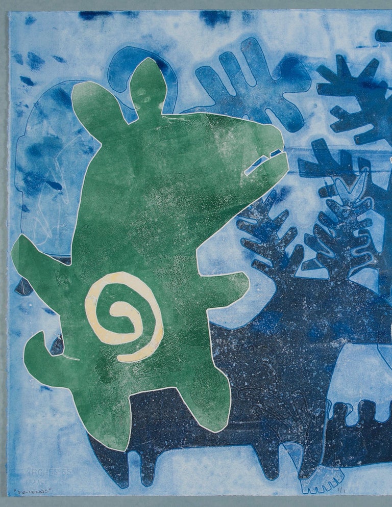 Melanie Yazzie - Friends, Monotype by Melanie Yazzie For Sale at 1stDibs