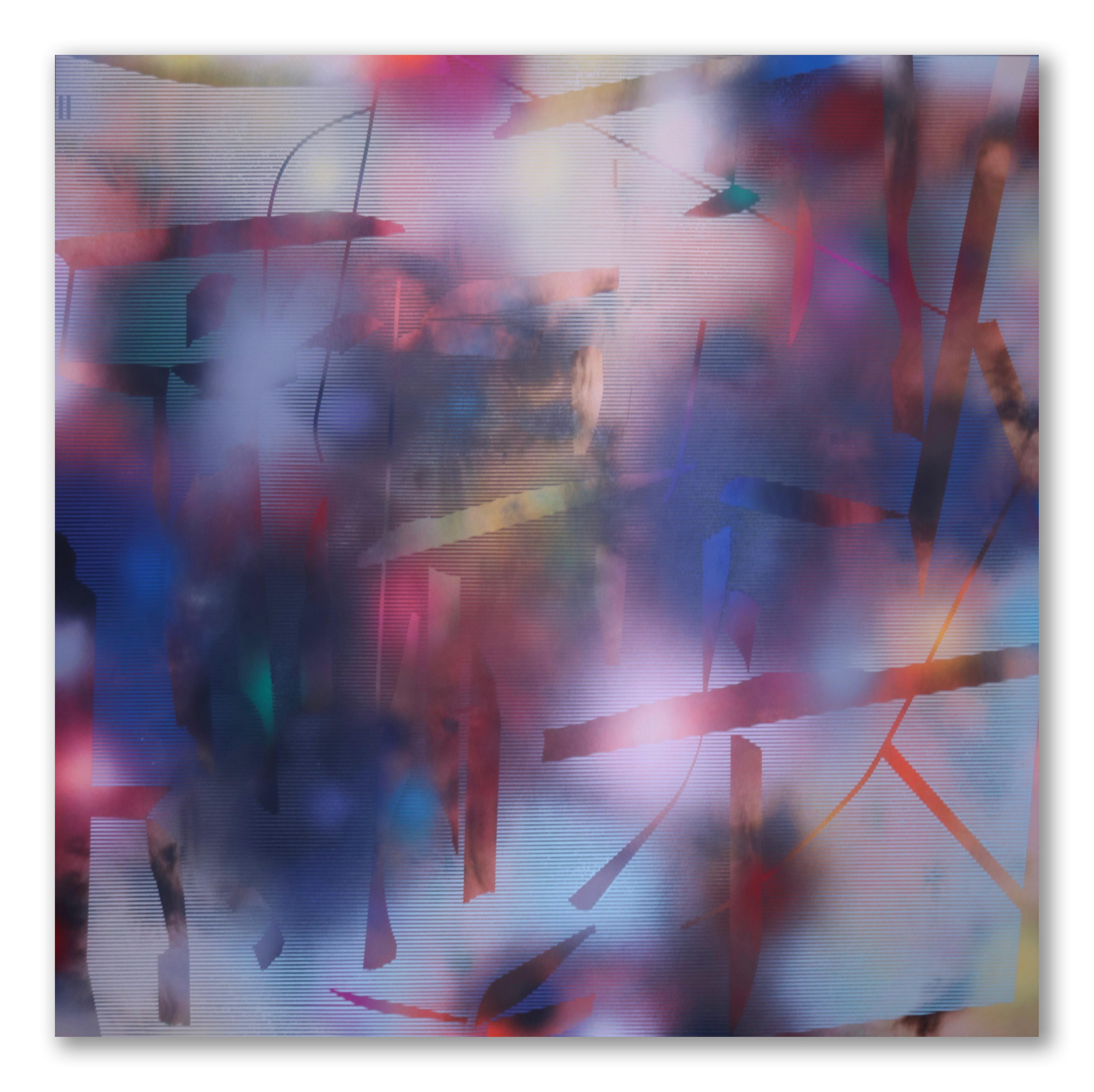 Melisa Taylor Metzger - Cascadia 4 (grid painting abstract wood ...