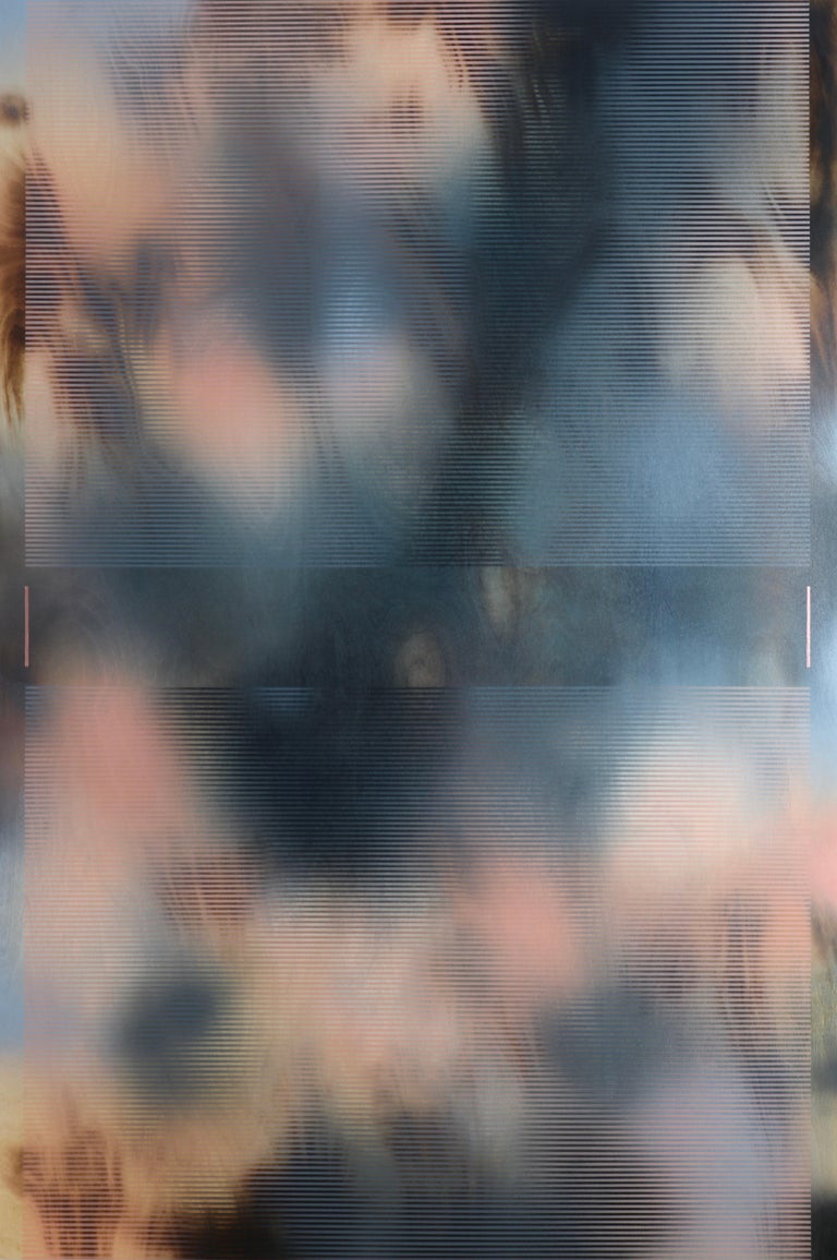 Melisa Taylor Metzger - d'Ombré 4 (grid painting abstract geometry ...