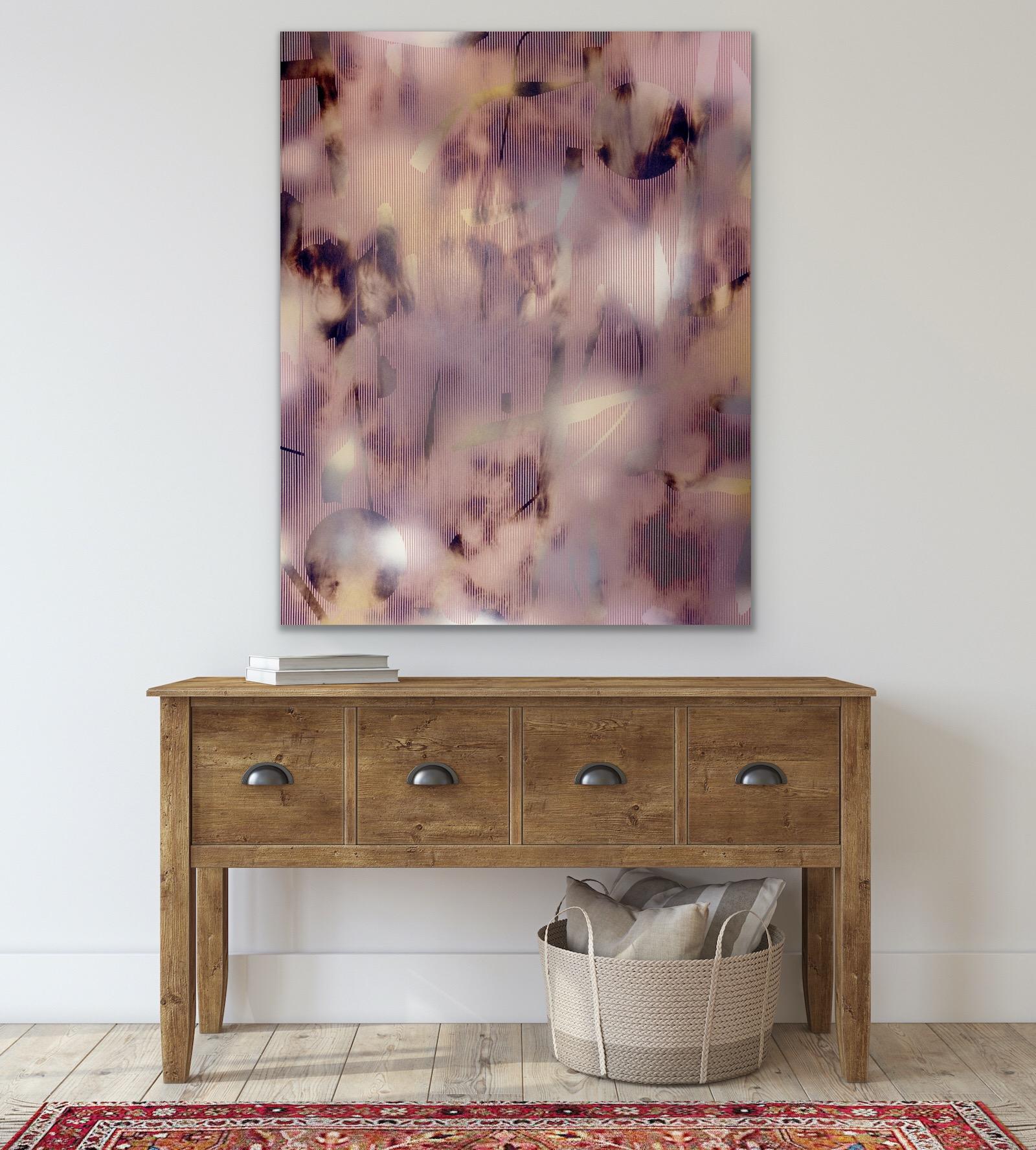 Melisa Taylor Metzger - Cascadia 2 (grid painting abstract wood ...