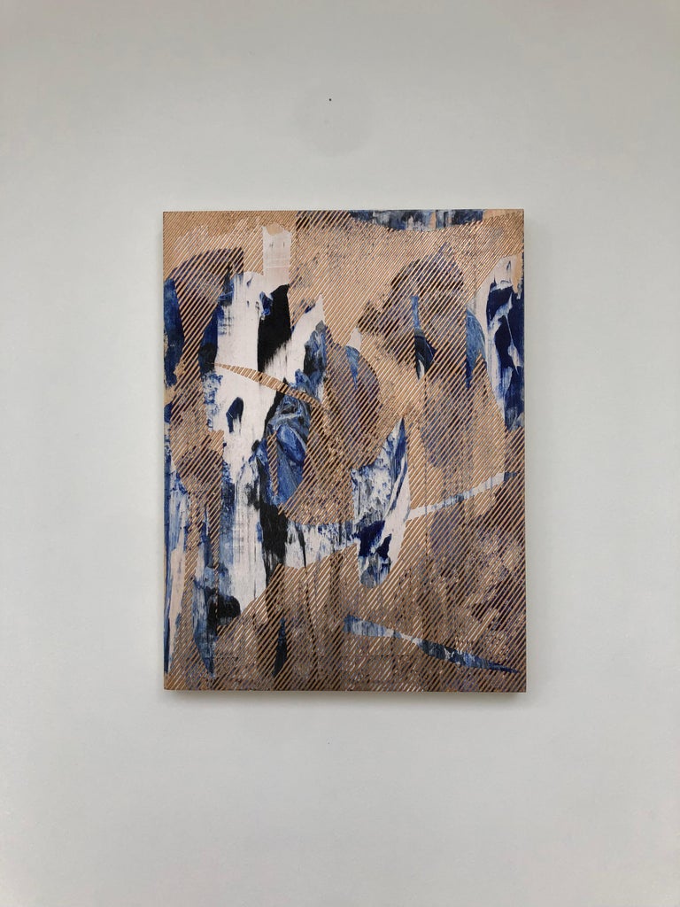 Melisa Taylor Metzger - Mangata 29 (small scale gold grid painting ...