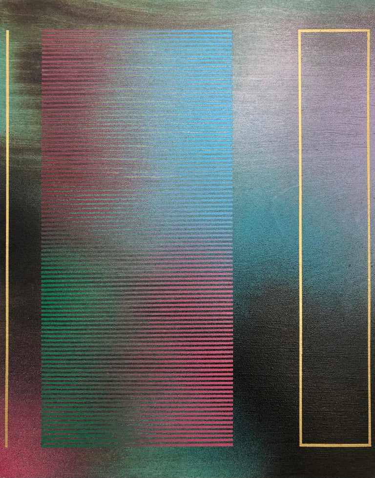 Melisa Taylor Metzger - Mangata XXI (small scale grid spray painting ...