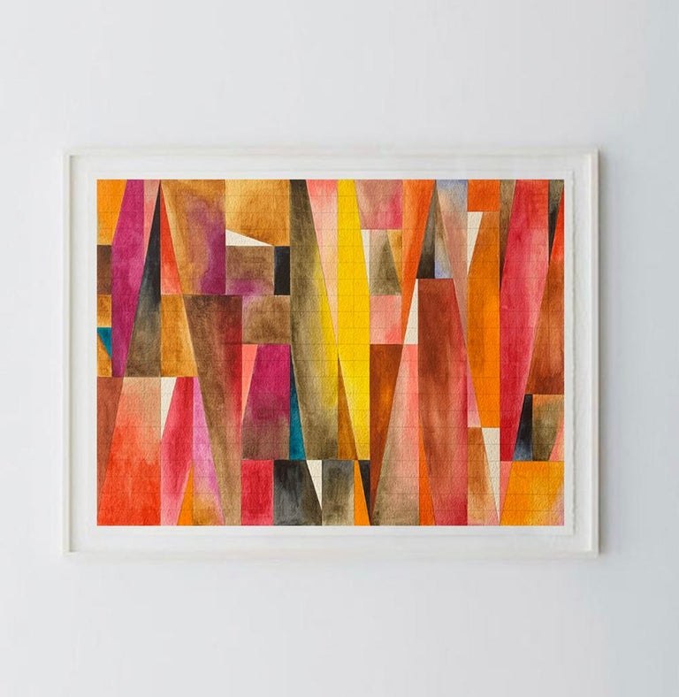 Melissa Dupont - Stone upon Stone 13 Abstract Painting Geometric Yellow ...