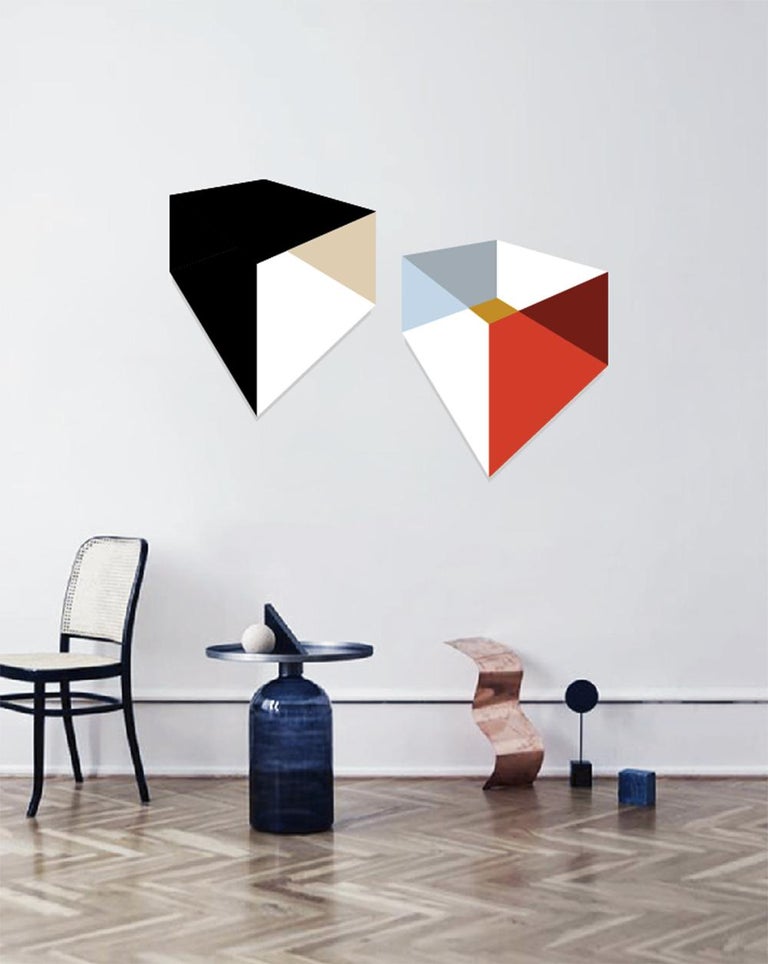 Melissa Dupont - Duo 5 Grey Watercolor Geometric Painting Melissa ...