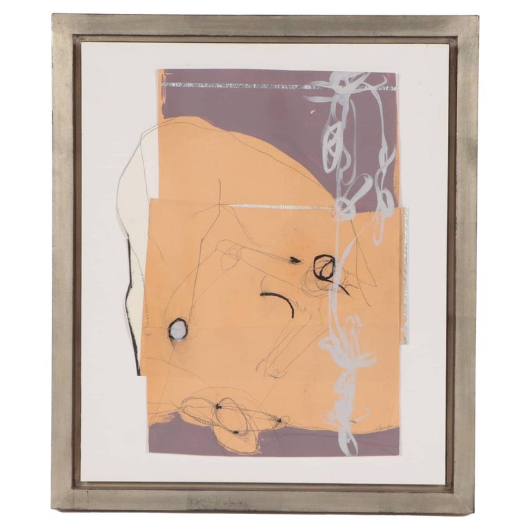 Melissa Herrington 'American, B. 1975' a Mixed Media Abstract Drawing ...