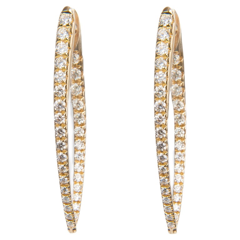 Melissa Kaye Large Diamond Cristina Earrings For Sale at 1stDibs