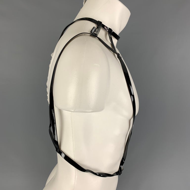 MELITTA BAUMEISTER Size L Black Faux Patent Leather Harness For Sale at ...