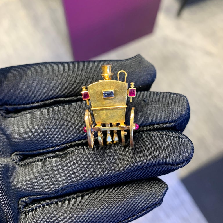 Mellerio Carriage Brooch For Sale at 1stDibs
