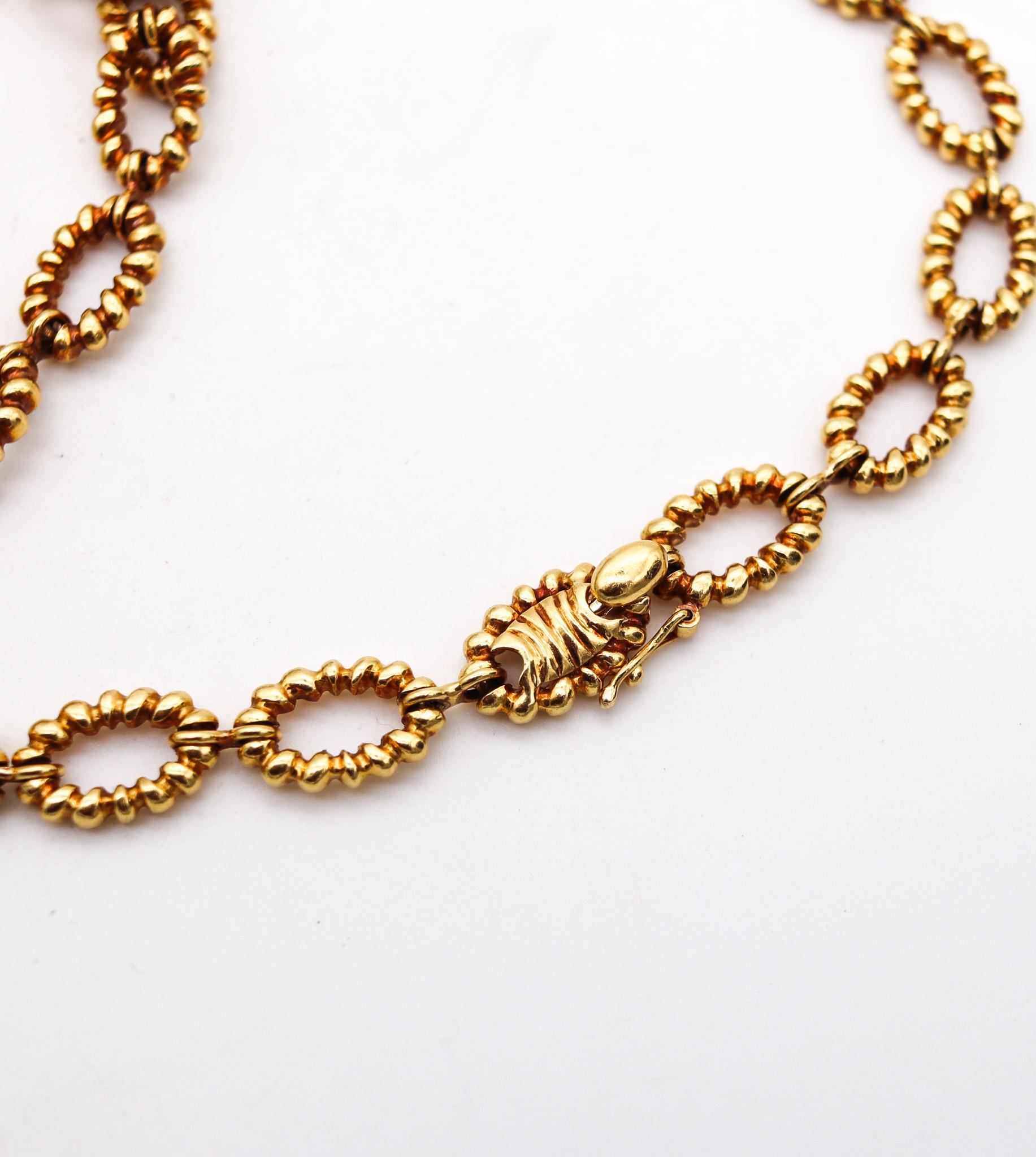 Mellerio Dits Meller 1970 Paris Necklace In 18Kt Gold With 1.28 Cts In ...