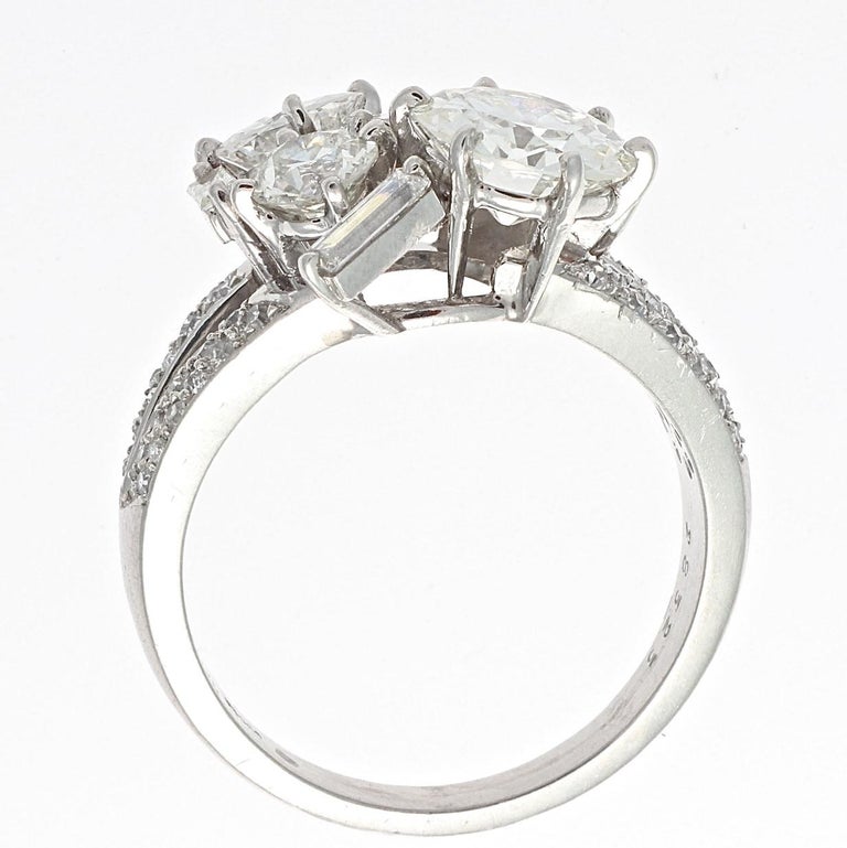 Mellerio French GIA 1.88 Carat Old European Cut Diamond Platinum ...
