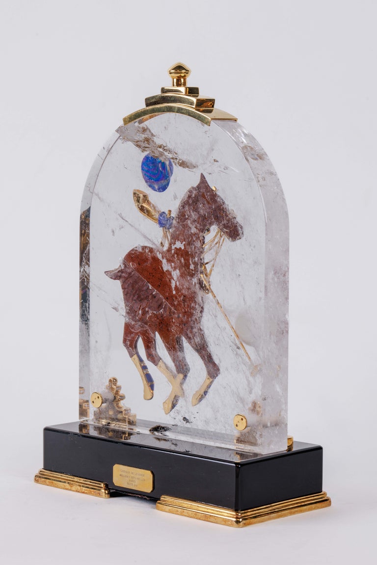 Mellerio Paris, French Gold, Diamonds, Silver, Lapis, and Obsidian Polo ...