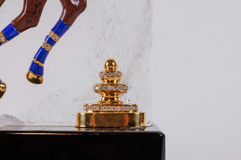 Mellerio Paris, French Gold, Diamonds, Silver, Lapis, and Obsidian Polo ...