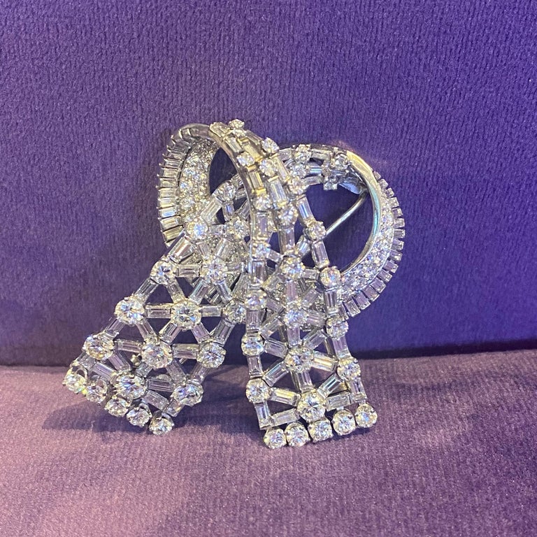 Mellerio Paris Double Clip Bow Brooch For Sale at 1stDibs