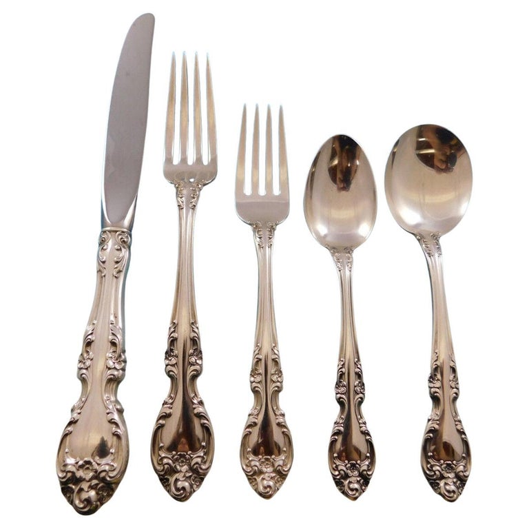 Melrose by Gorham Sterling Silver Flatware Set for 12 Service 60 Pcs ...