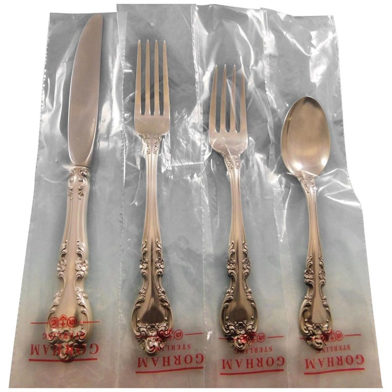 Melrose by Gorham Sterling Silver Flatware Set for 8 Place Size Service ...