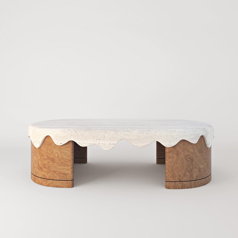 Melt Coffee Table - Walnut Burl For Sale at 1stDibs