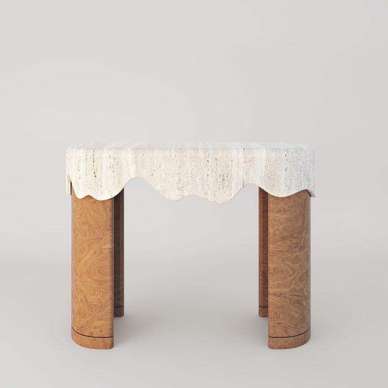 Melt Console Table, Walnut Burl For Sale at 1stDibs
