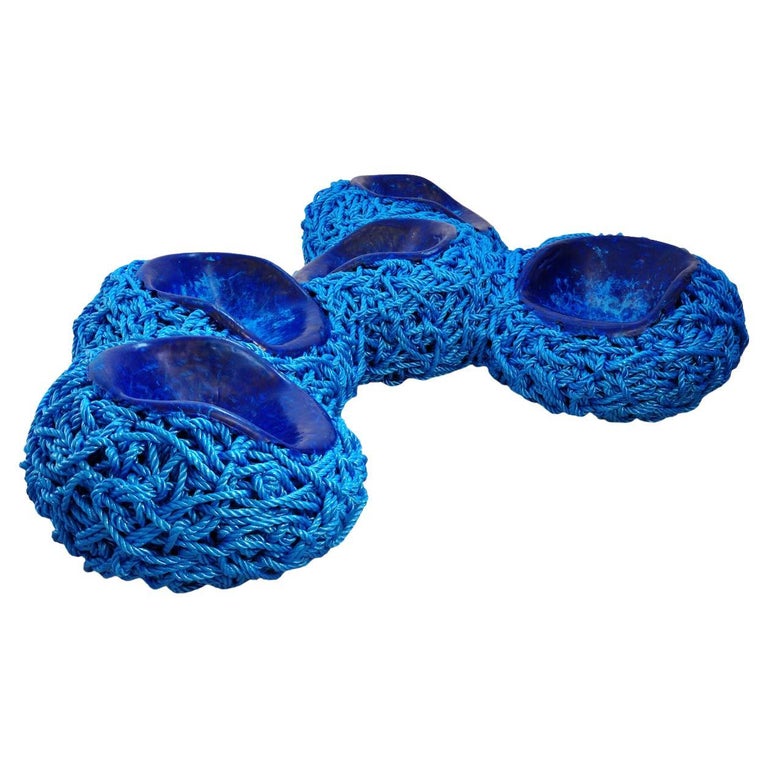 Meltdown Bench, 5-Seater Blue by Tom Price, Contemporary For Sale at ...