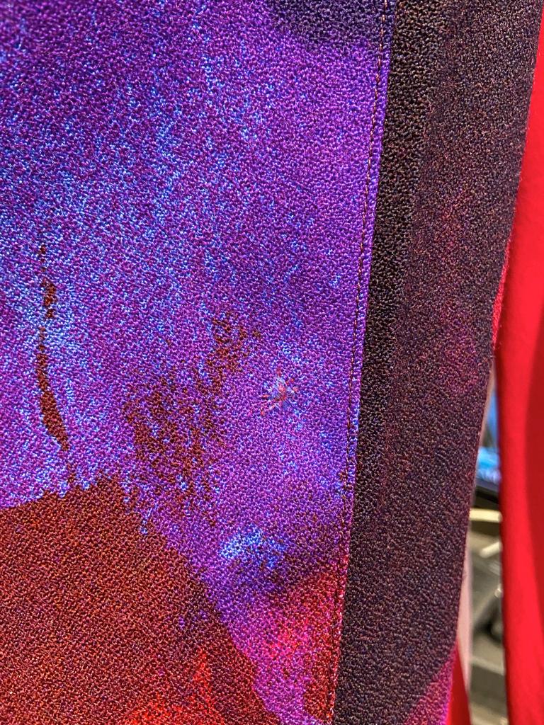 Melted colors printed wool jacket Thierry Mugler at 1stDibs