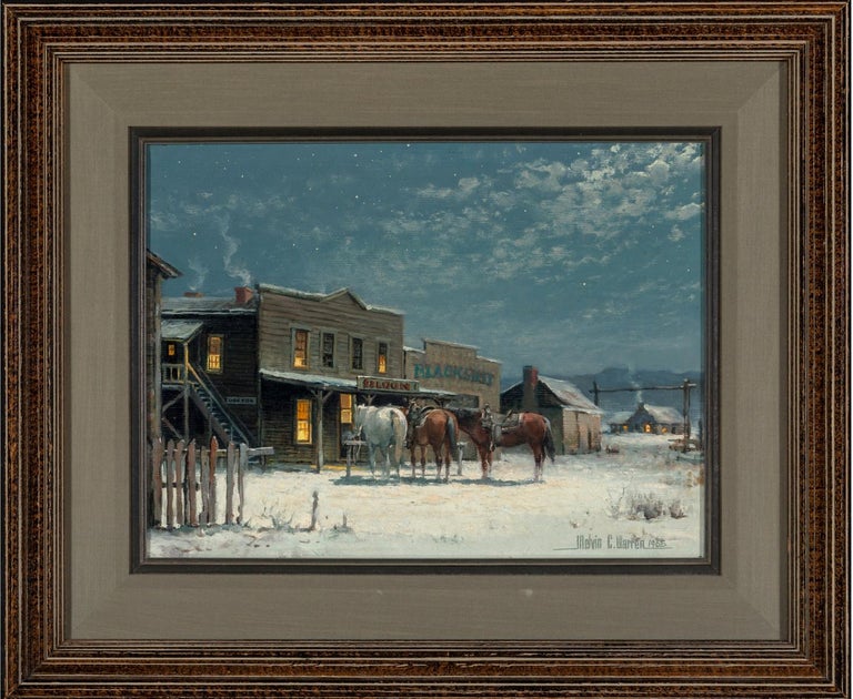 Melvin Warren - "DOCTORS OFFICE" WESTERN COWBOYS NOCTURNAL SCENE COWBOY ...