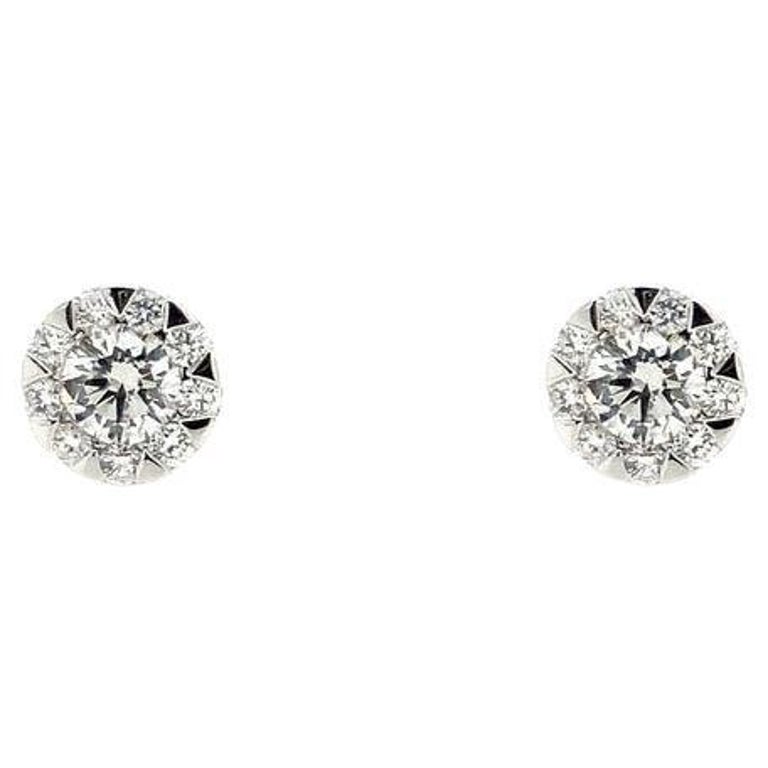 Memoire Bouquet Collection Every Day Diamond Studs in 18Kt White Gold ...