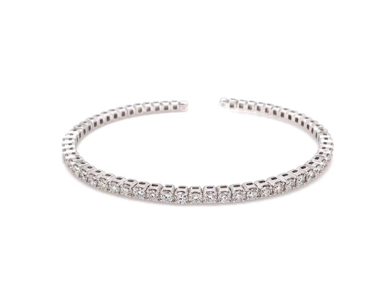 Memoire Collection Flexi Diamond 1.50ctw. Cuff Set in 18k White Gold ...