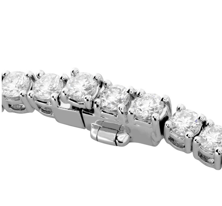 Memoire Collection Uniform 4 Prong Line 5.14ct Diamond Necklace Set in ...