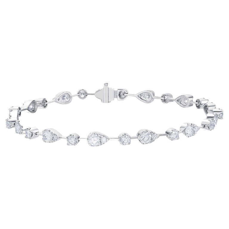 Memoire Collection Vintage-Inspired Petal Diamond Tennis Bracelet 2 ...