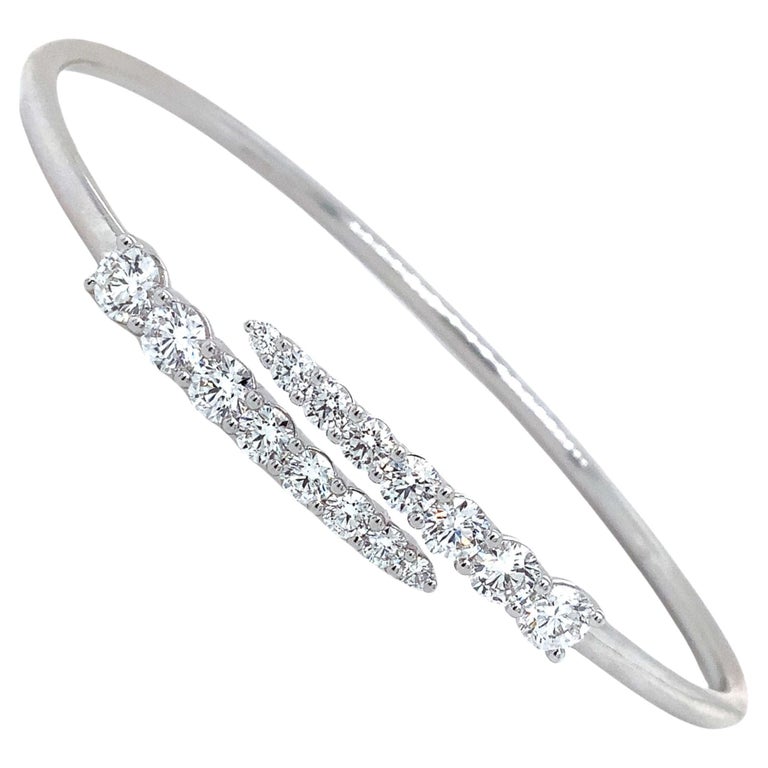 Memoire Identity Collection Flexi Diamond 1.95cts, Bangle18k White Gold ...