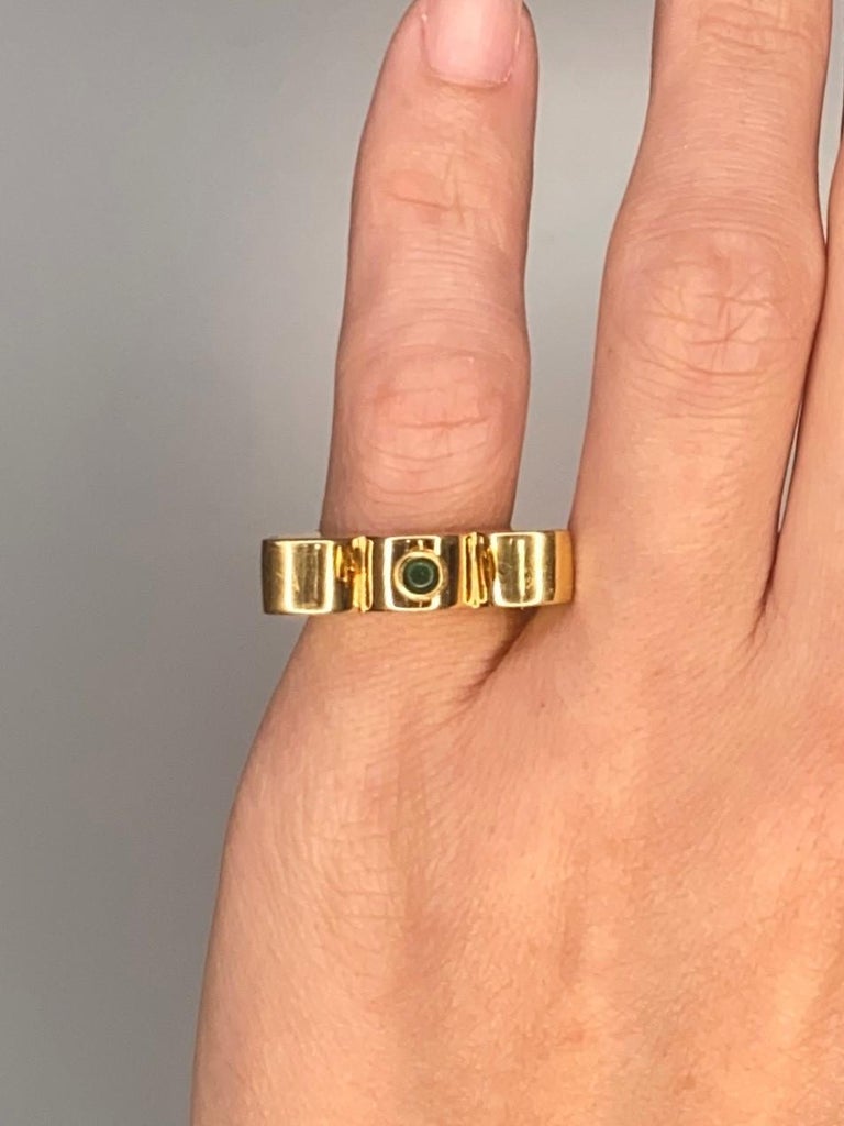 Memphis Design 1980 Geometric Sculptural Ring 18Kt Yellow Gold with ...