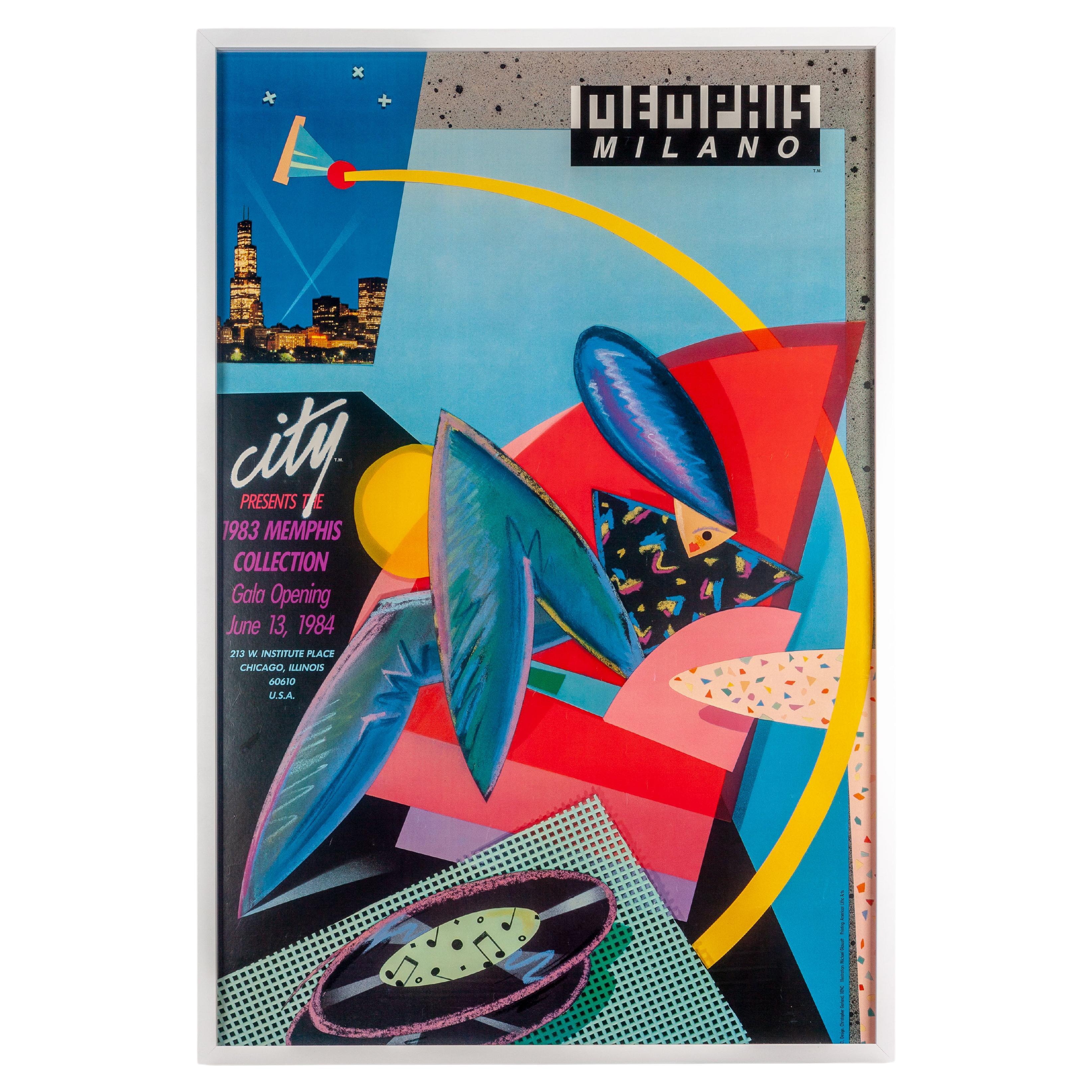 Memphis Exhibition 35x23" 1984 Gala Chicago, Original Poster by Xeno ...