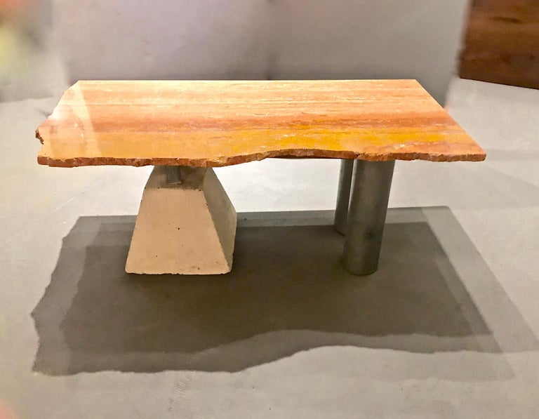 Memphis Inspired Marble-Top Coffee Table by Kevin Thomas Ferrell at 1stDibs