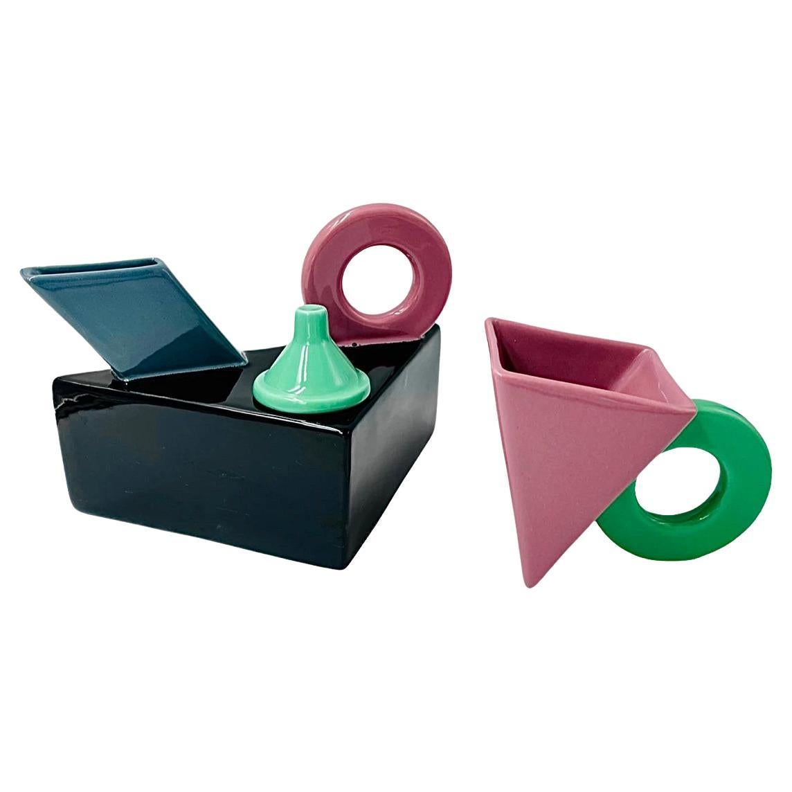 Peter Shire, Memphis Group California Art Pottery Teapot at 1stDibs