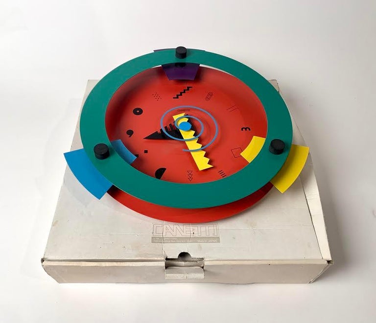 Memphis Period Clock by Nicolai Canetti For Sale at 1stDibs