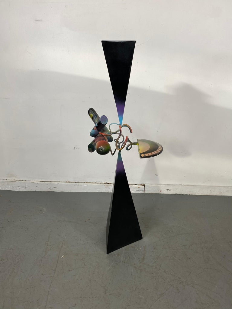 Memphis Style Abstract Free-Standing Welded Steel Sculpture by Jerry ...