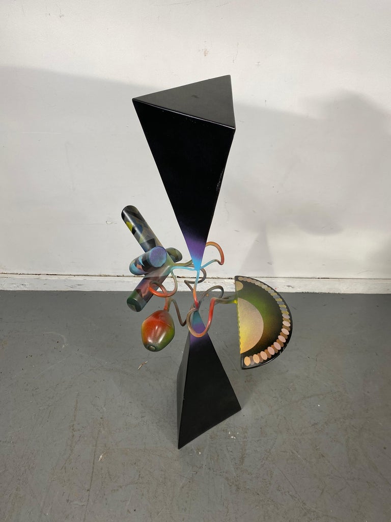 Memphis Style Abstract Free-Standing Welded Steel Sculpture by Jerry ...