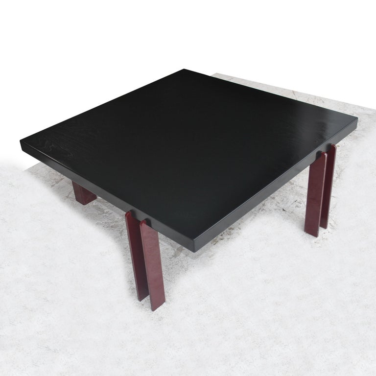 Memphis Style Ebonized Coffee Table For Sale at 1stDibs