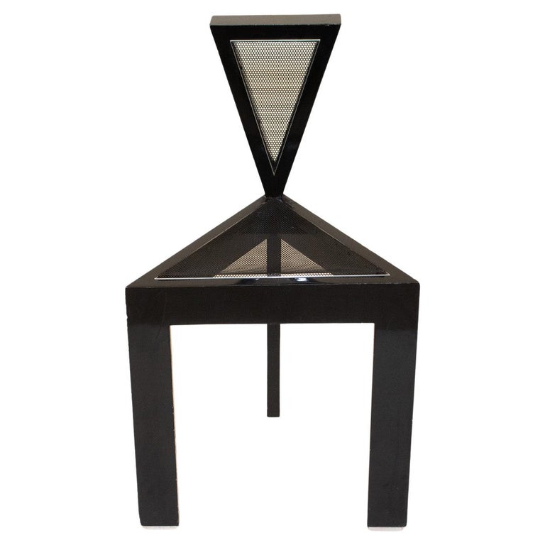 Memphis Style Modernist Triangular Chair by Carl Tese For Sale at 1stDibs