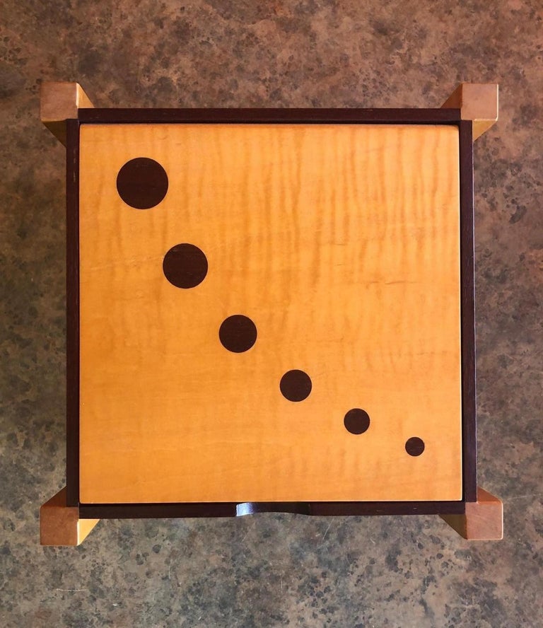 Memphis Style Postmodern Mixed Wood Jewelry Box with Drawer For Sale at ...