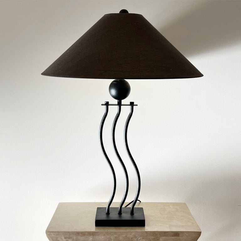 Memphis Style Postmodern Squiggle Table Lamp, 1990s at 1stDibs
