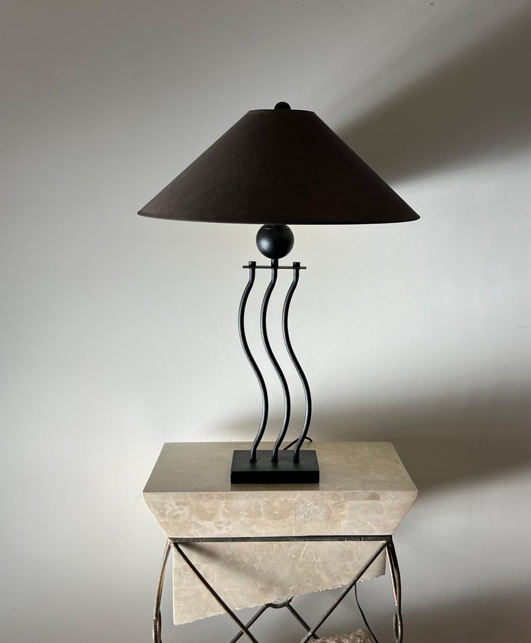 Memphis Style Postmodern Squiggle Table Lamp, 1990s at 1stDibs