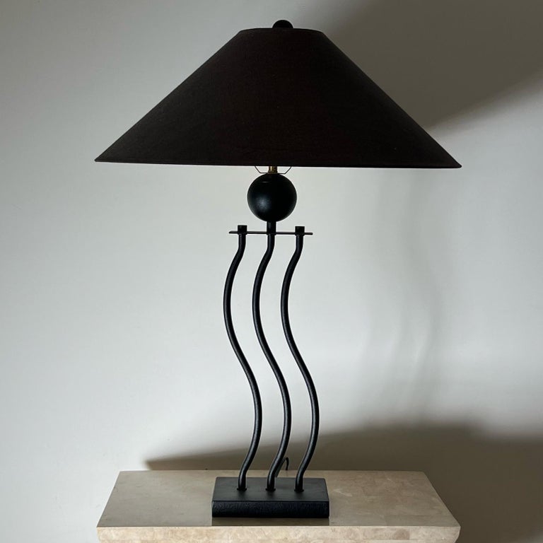 Memphis Style Postmodern Squiggle Table Lamp, 1990s at 1stDibs