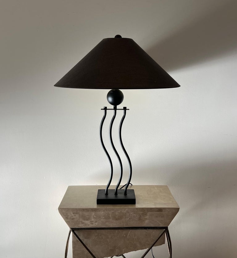 Memphis Style Postmodern Squiggle Table Lamp, 1990s at 1stDibs