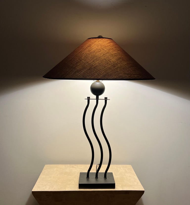 Memphis Style Postmodern Squiggle Table Lamp, 1990s at 1stDibs